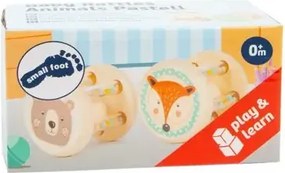 Small Foot Dětské pastelové chrastítko s kuličkami sada 2ks / od 0 let