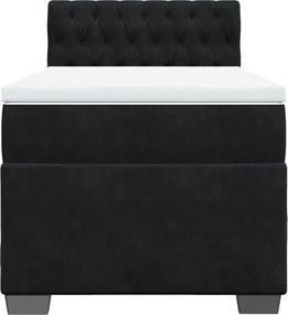 Box spring postel s matrací černá 90x190 cm samet 3288494