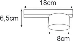 Světla a lustry REDO GROUP Moderní stropní svítidlo CRUZ K-5530 1×GX53/černá barva/18 cm