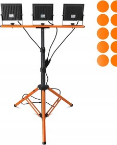 LED Reflektor se stojanem 3xLED/50W/230V 4500K IP65 černá/oranžová