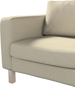 Potah na křeslo IKEA Karlstad, krátký barva béžová látka pletený vzor