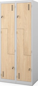Šatní skříň typu L šedá / dub sonoma: Eco Design JULIA, 800 x 1850 x 450 mm