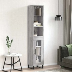 vidaXL Skříň highboard 34,5 x 34 x 180 cm kompozitní dřevo [3189917] Barva: šedá sonoma