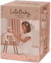 LullaBaby Židlička jídelní pro panenky s doplňky / od 2 let