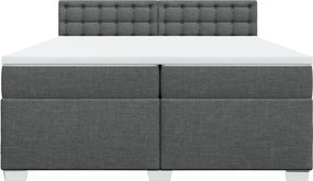 Box spring postel s matrací tmavě šedá 200x200 cm textil 3286010