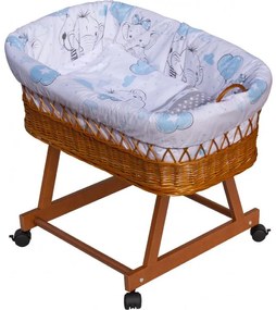 Scarlett Proutěný košík na miminko Gusto Modrá