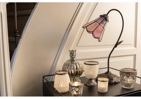 Stolní lampa Tiffany FlowerArc pink – 30x17x48 cm