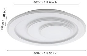 Eglo 32052 - LED Stropní svítidlo PALAGIANO LED/14,7W/230V pr. 38 cm