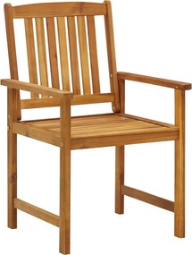 vidaXL Zahradní židle s poduškami 8 ks masivní akáciové dřevo [3078172] Barva: Zelená