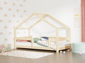 Benlemi Dětská postel domeček LUCKY s pevnou bočnicí Zvolte barvu: Bílá, Rozměr: 80x160 cm