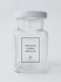 Samolepka na kořenky GRILOVACÍ KOŘENÍ NEPÁLIVÉ průhledná 3 × 4 cm základní písmo