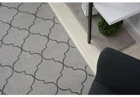 koberec SENSE Micro 81220, TRELLIS, MAROKO JETEL, stříbrný antracit velikost 200x290 cm | krásné koberce cz