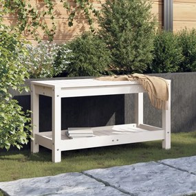 vidaXL Zahradní lavice 82,5 x 35 x 45 cm masivní dřevo douglasky [832381] Barva: Bílá borovice