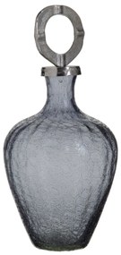 Váza Sklo Šedý Kov Stříbro 20 x 20 x 30 cm