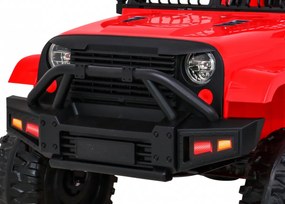 Ramiz Autíčko Jeep Dark Night na baterie pro děti červené + pomalý start + EVA kola + LED audio