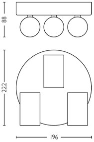 Philips - Koupelnové bodové svítidlo IDRIS 3xGU10/5W/230V IP44 černá