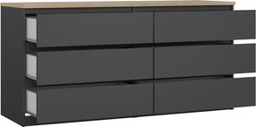 Tmavě šedá komoda 154x76x50 cm Naia – Tvilum