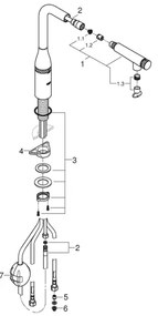 GROHE 31615000 - Dřezová baterie ESSENCE SMARTCONTROL 366 mm lesklý chrom