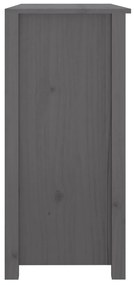 Příborník šedý 100 x 35 x 74 cm masivní borové dřevo - Default Title