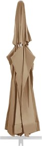 Náhradní potah na zahradní slunečník taupe 610 cm 312549