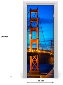 Fototapeta samolepící dveře Most San Francisco 75x205 cm