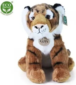 RAPPA Plyšový tygr sedící 30 cm / ECO-FRIENDLY / od 0 měsíců