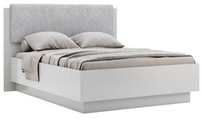 Dvoulůžková postel Megy 160x200 se zvedacím roštem šedá