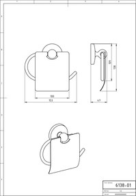 Novaservis - Závěs toaletního papíru s krytem Metalia 1 chrom, 6138,0