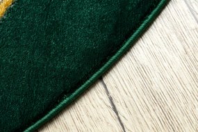 Dywany Łuszczów, Kusový koberec Emerald 1013 green and gold kruh, 200x200 (průměr) kruh, zelená, chodba / předsíň