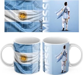Keramický hrníček Messi a Vlajka 450ml