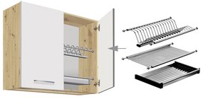 CREATIVA wh | horní skříňka CRE-53G s odkapávačem | 80 cm | VÝBĚR KORPUSU | bílá lesk