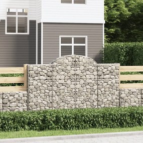 Klenuté gabionové koše 5 ks 200x50x120/140cm pozinkované železo 3146344