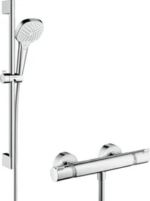 Hansgrohe Raindance Select E sprchový systém na stěnu s termostatickou baterií bílá/chrom 27081400
