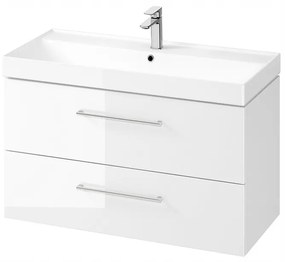 Cersanit Larga, závěsná umyvadlová skříňka 100cm, bílá lesklá, S932-076