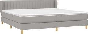 Box spring postel s matrací světle šedá 200 x 200 cm textil 3126989
