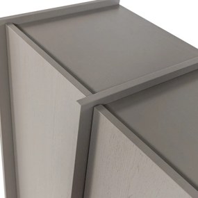 Šedá skříňka v dekoru jasanu 102x140x44 cm Brock – WOOOD