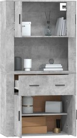 Skříň highboard betonově šedá kompozitní dřevo 3185371