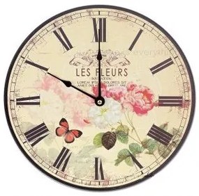 Florasystém Nástěnné hodiny Les Fleurs - ø33,5cm