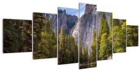 Obraz - Pod Yosemite skálou (210x100 cm)