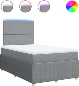 Box spring postel s matrací světle šedá 120 x 200 cm textil 3294316