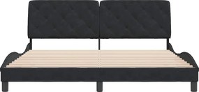 Rám postele bez matrace černý 180 x 200 cm samet 3207937