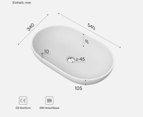 design umyvadlo COLOSUM G808 - 50cm