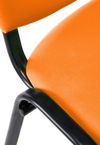 Konferenční židle Ken umělá kůže – oranžová