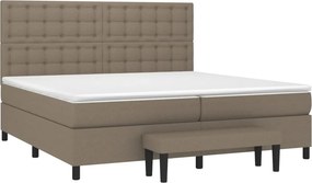 Box spring postel s matrací taupe 200x200 cm textil 3136945