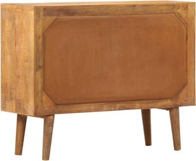 Příborník s potiskem 90 x 30 x 70 cm masivní mangovníkové dřevo 247916
