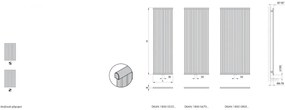 Isan Kandavu 1800 x 600 mm koupelnový radiátor bílý