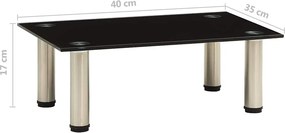 322758  TV Stand Black 40x35x17 cm Tempered Glass 322758