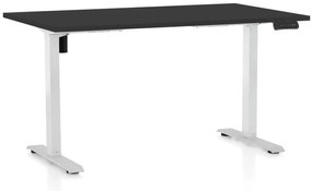 Výškově nastavitelný stůl OfficeTech B, 120 x 80 cm - bílá podnož Barva: Černá