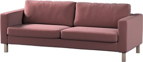 Potah na pohovku IKEA Karlstad 3-místná, nerozkládací, krátký barva fialová látka sametová