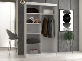 Šatní skříň se zrcadlem Iga A/C 120 cm bílá
